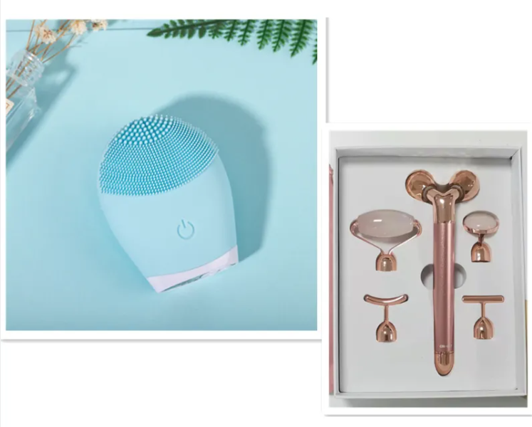 Ultrasonic Silicone Facial Cleansing Brush - Electric Skin Care Device ...